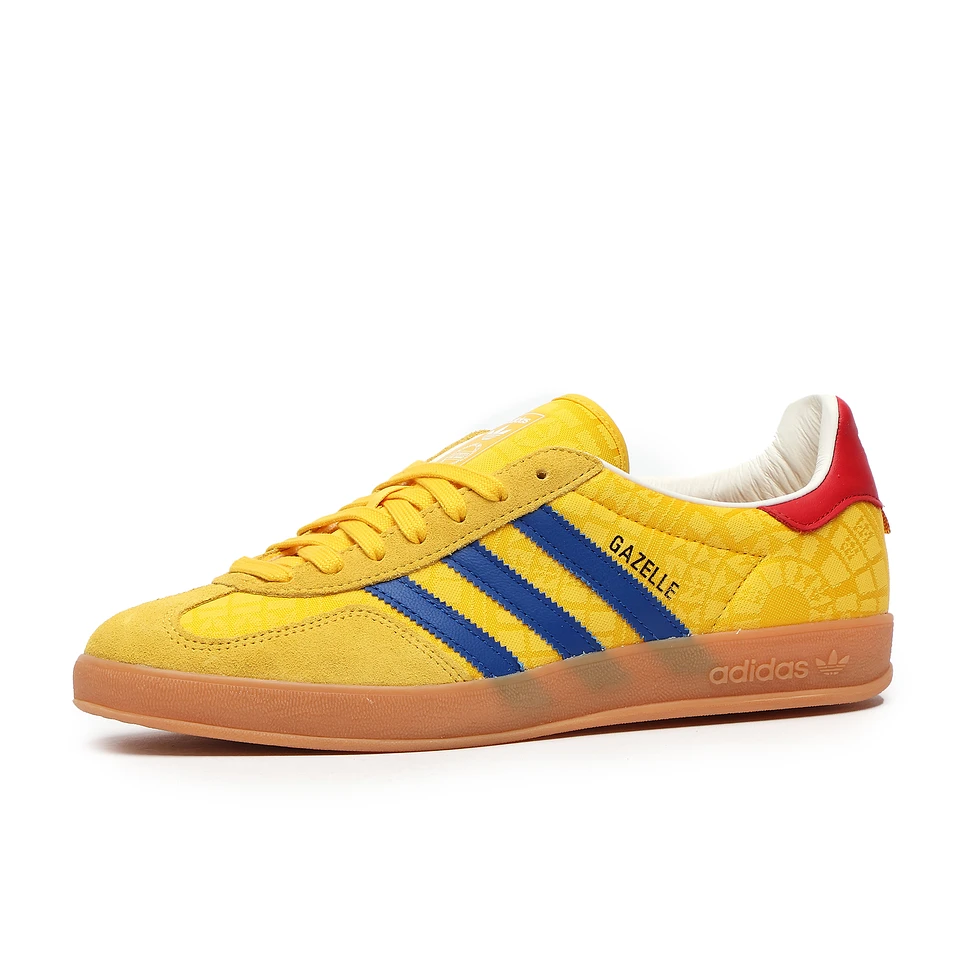 adidas - Gazelle Indoor (Bold Gold / Power Blue / Team Colleg Red) | HHV