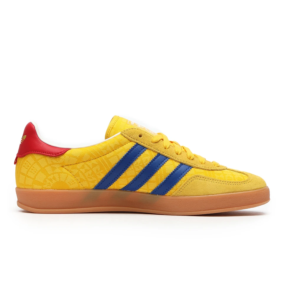 adidas - Gazelle Indoor (Bold Gold / Power Blue / Team Colleg Red) | HHV