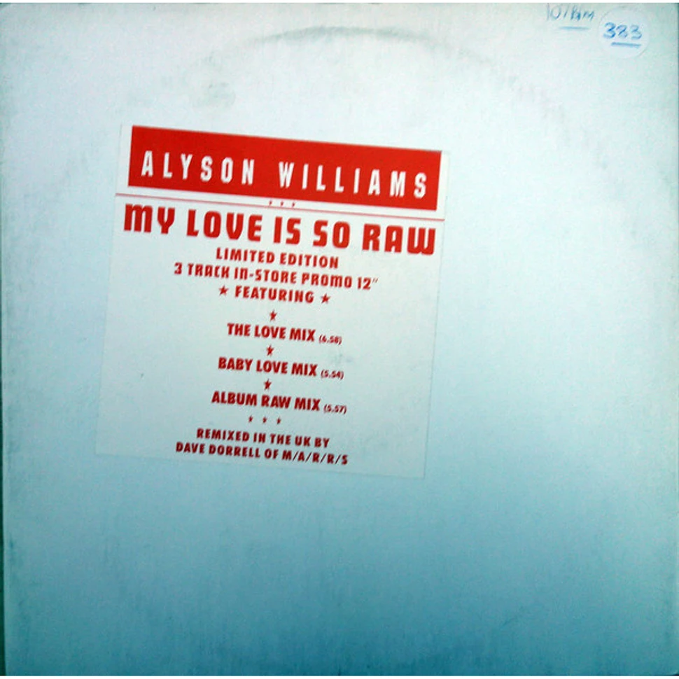 Alyson Williams - My Love Is So Raw - Vinyl 12" - 1989 - US - Original ...