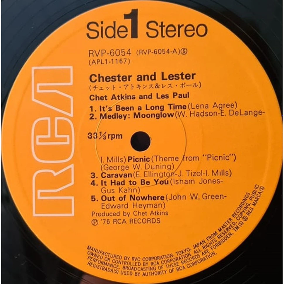Chet Atkins & Les Paul - Chester & Lester - Vinyl LP - 1976 - JP ...