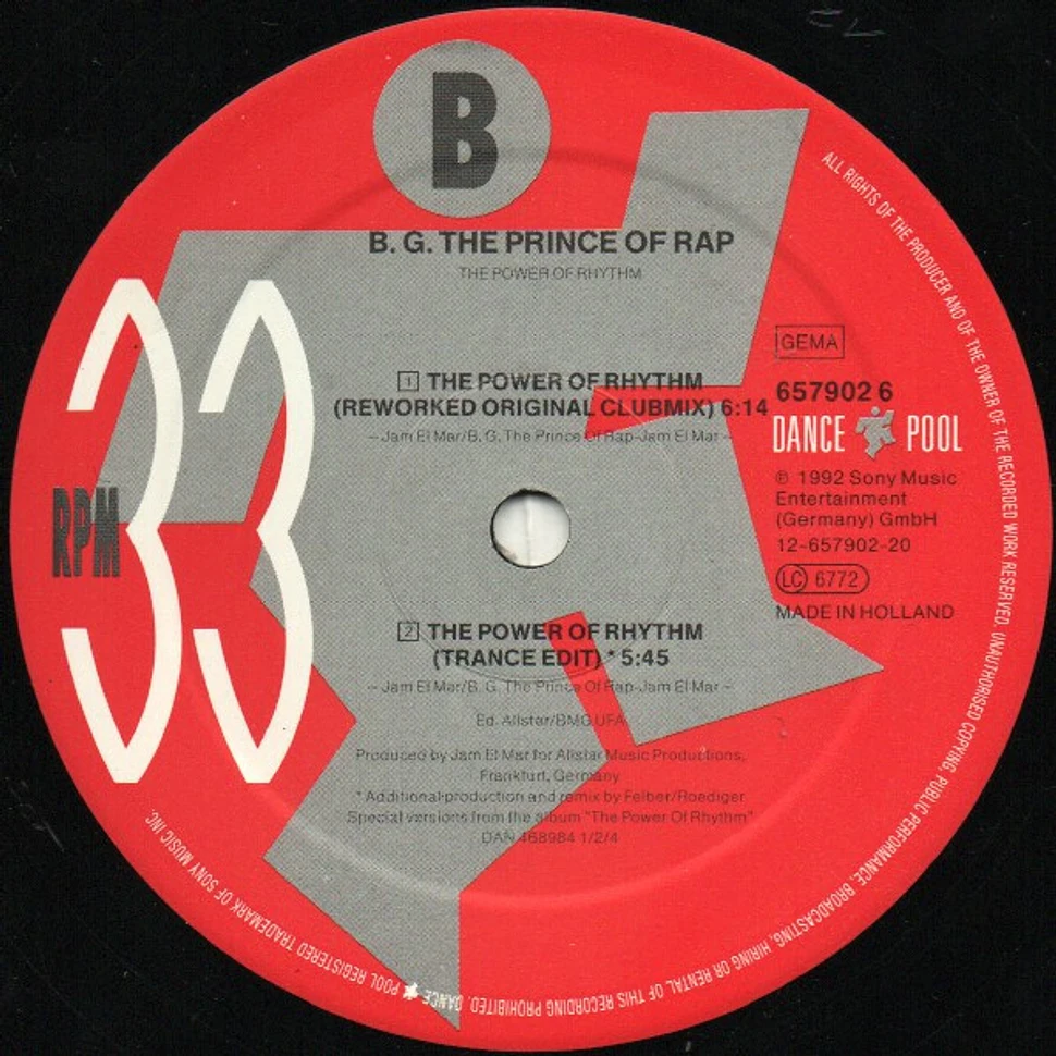 B.G. The Prince Of Rap - The Power Of Rhythm - Vinyl 12" - 1992 - DE ...