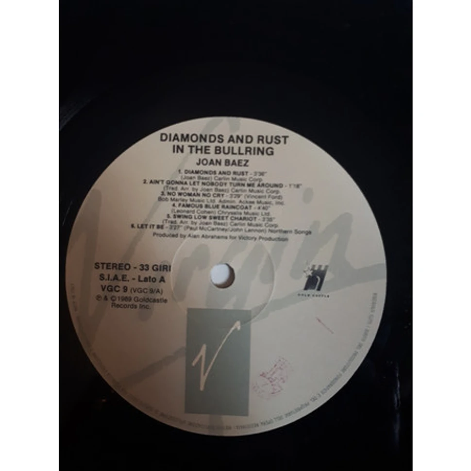 Joan Baez - Diamonds And Rust In The Bullring - Vinyl LP - 1989 - IT ...