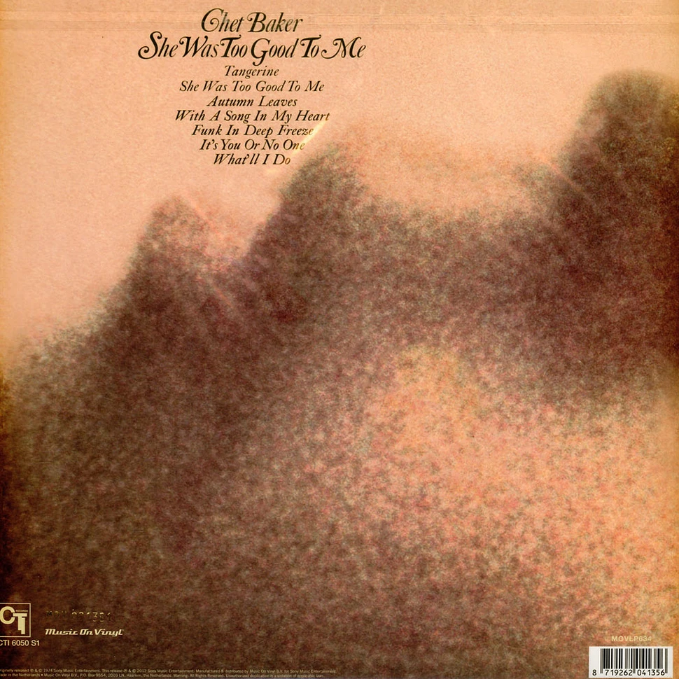 Chet Baker - She Was Too Good To Me - Vinyl LP - 1974 - EU - Reissue | HHV