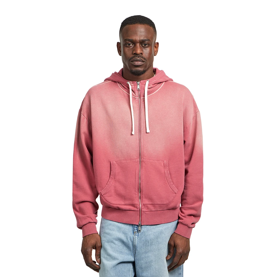 Brain Dead - Padded Elbow Zip-Up Hoodie (Brick) | HHV