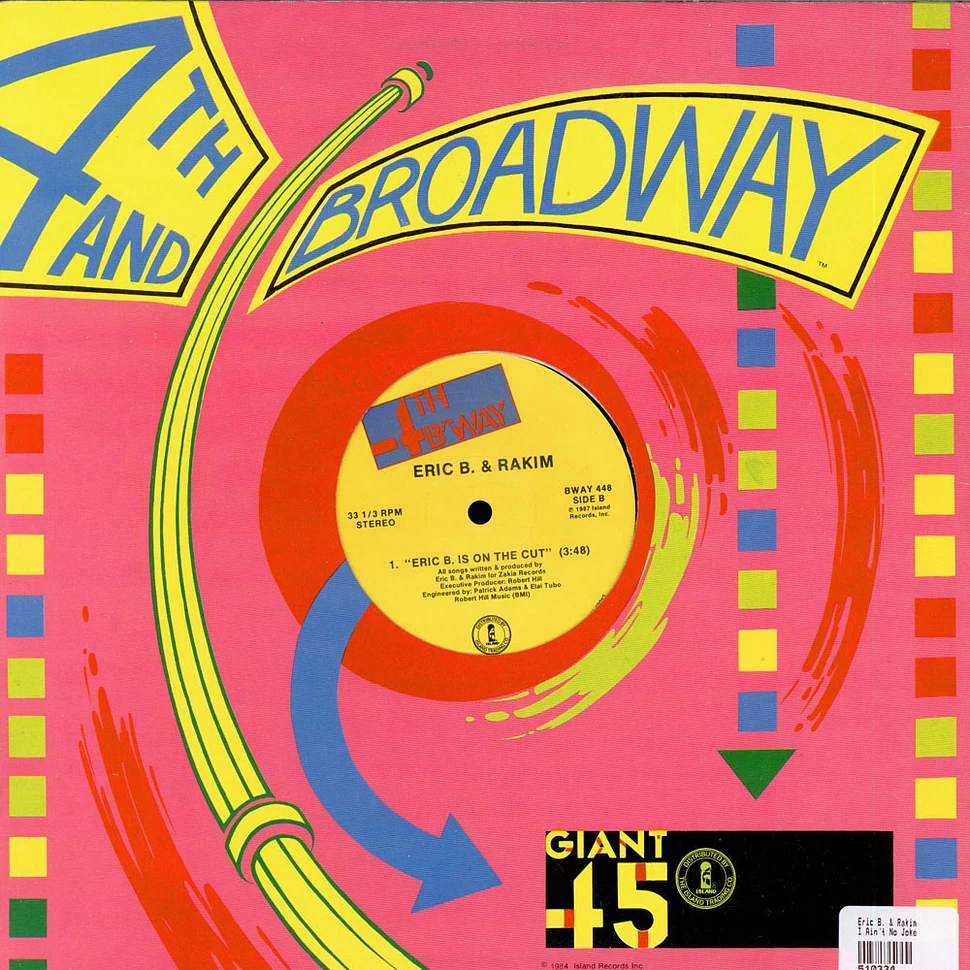 Eric B. & Rakim - I Ain't No Joke / Eric B. Is On The Cut - Vinyl 12 ...
