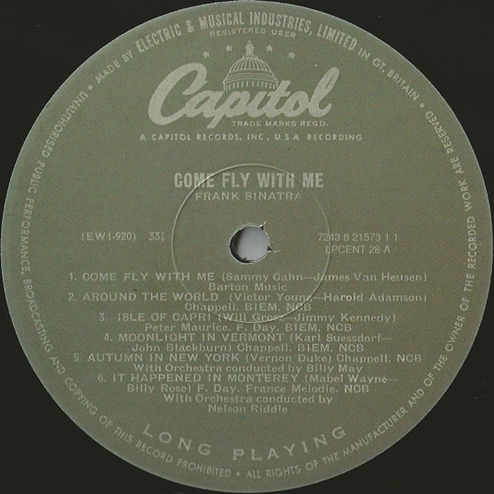 Frank Sinatra - Come Fly With Me - Vinyl LP - 1997 - UK - Reissue | HHV
