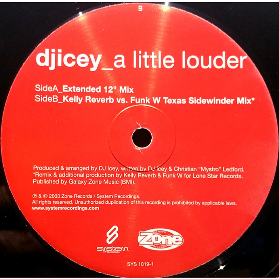DJ Icey - A Little Louder - Vinyl 12" - 2003 - US - Original | HHV