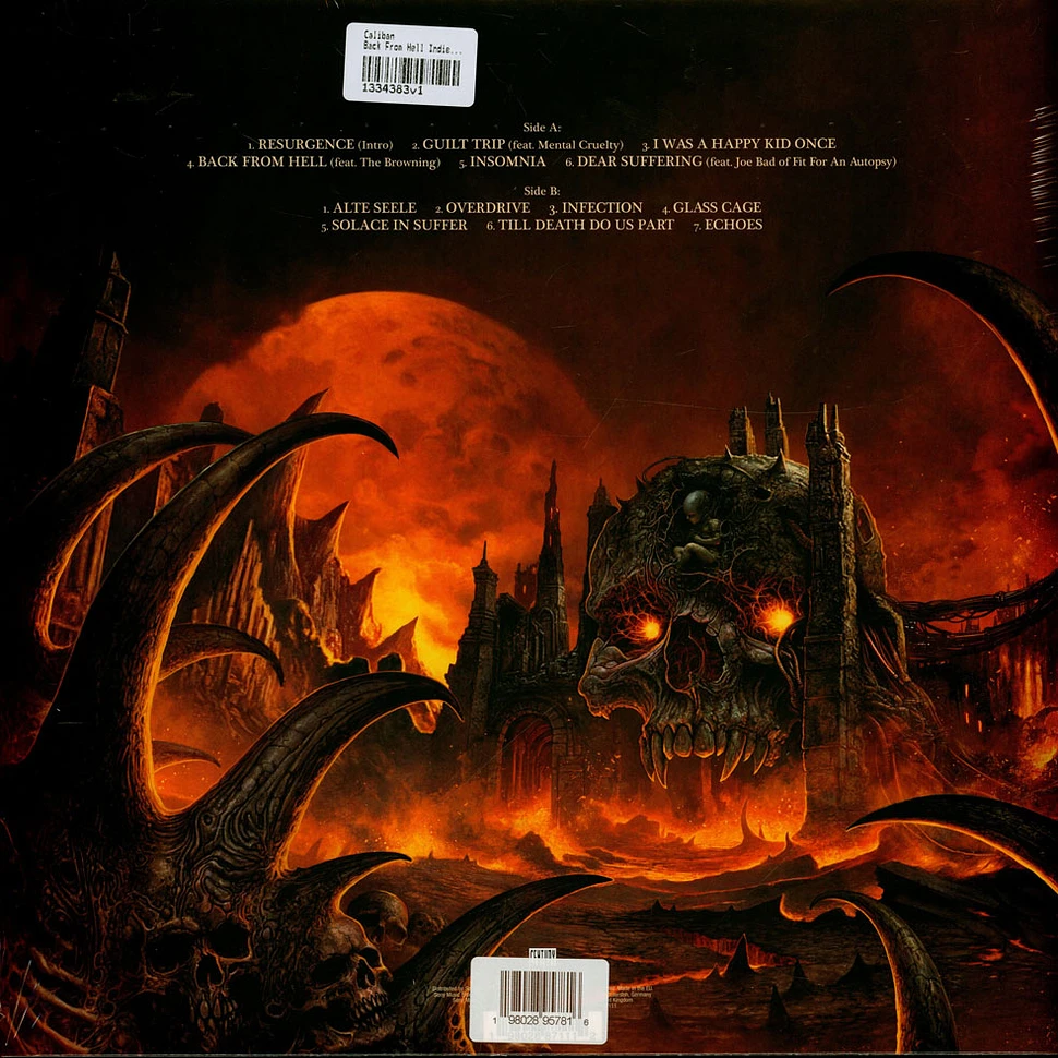 Caliban - Back From Hell Indie Exclusive Creamy White Vinyl Edition ...