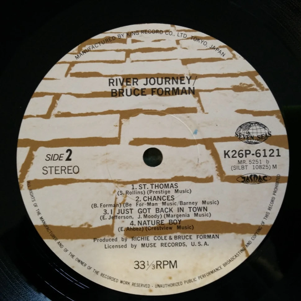 Bruce Forman - River Journey - Vinyl LP - 1981 - JP - Original | HHV