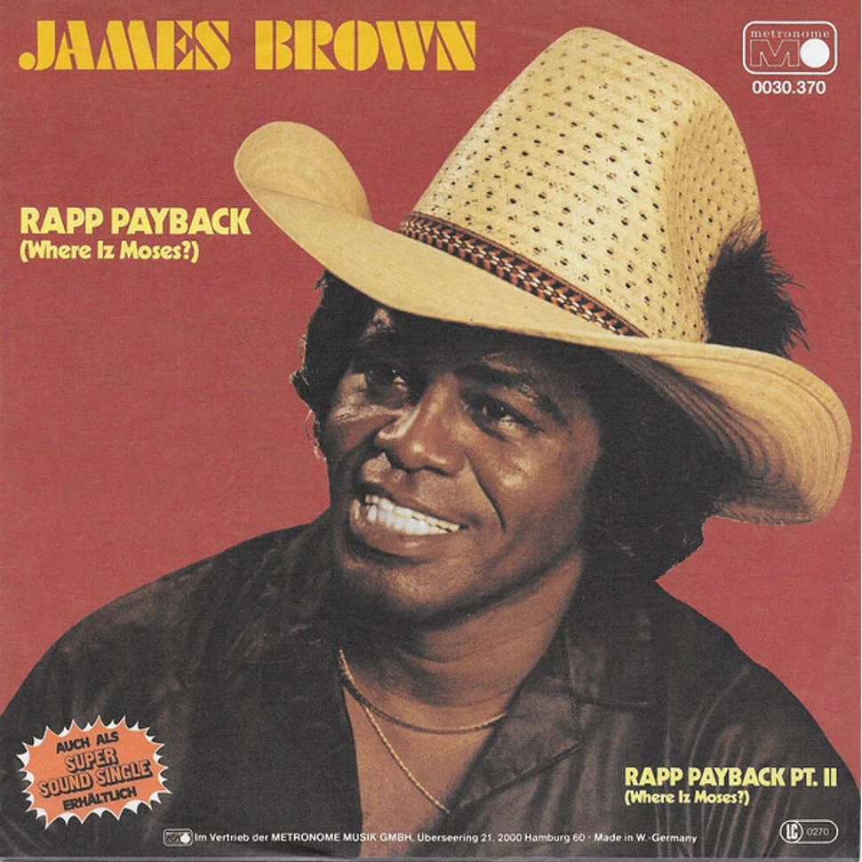James Brown - Rapp Payback (Where Iz Moses?) - Vinyl 7" - 1981 - DE ...