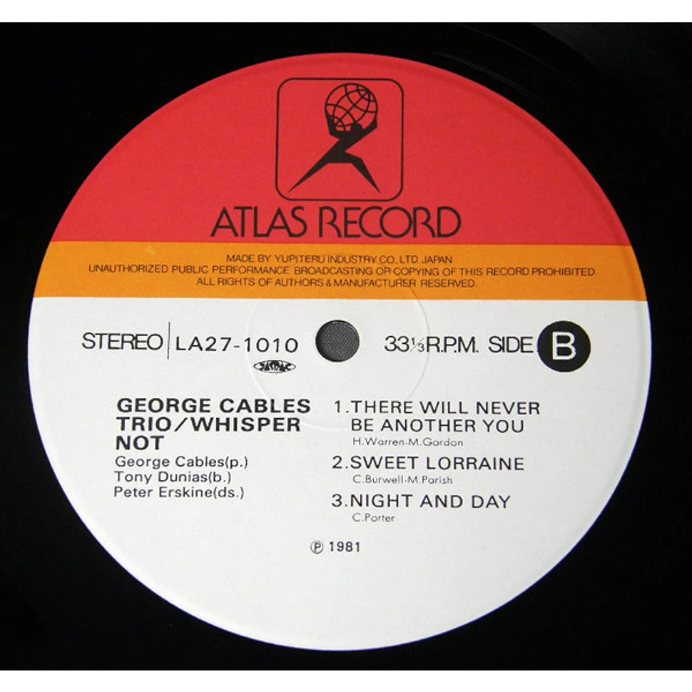George Cables Trio - Whisper Not - Vinyl LP - 1981 - JP - Original | HHV