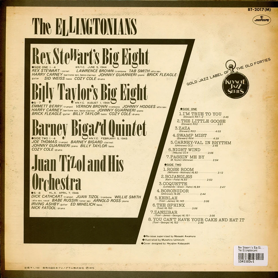 Rex Stewart's Big Eight, Billy Taylor's Big Eight, Barney Bigard ...