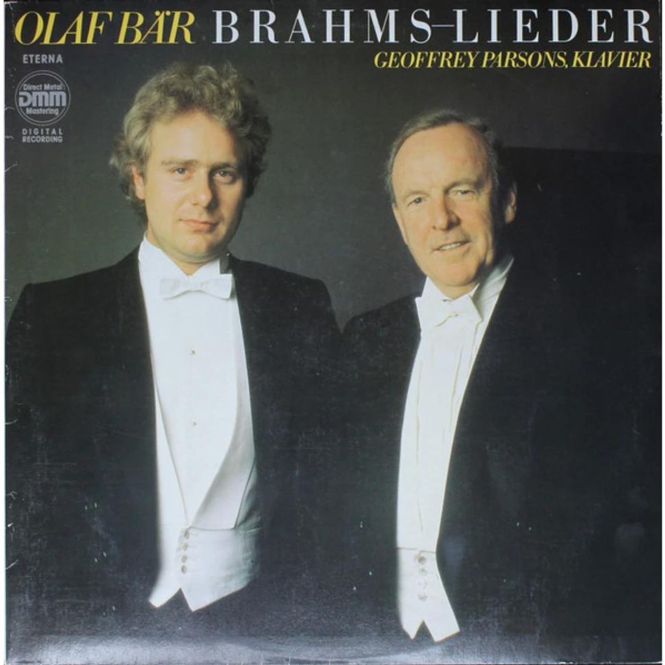 Olaf Bär, Geoffrey Parsons - Johannes Brahms - Brahms-Lieder - Vinyl LP ...