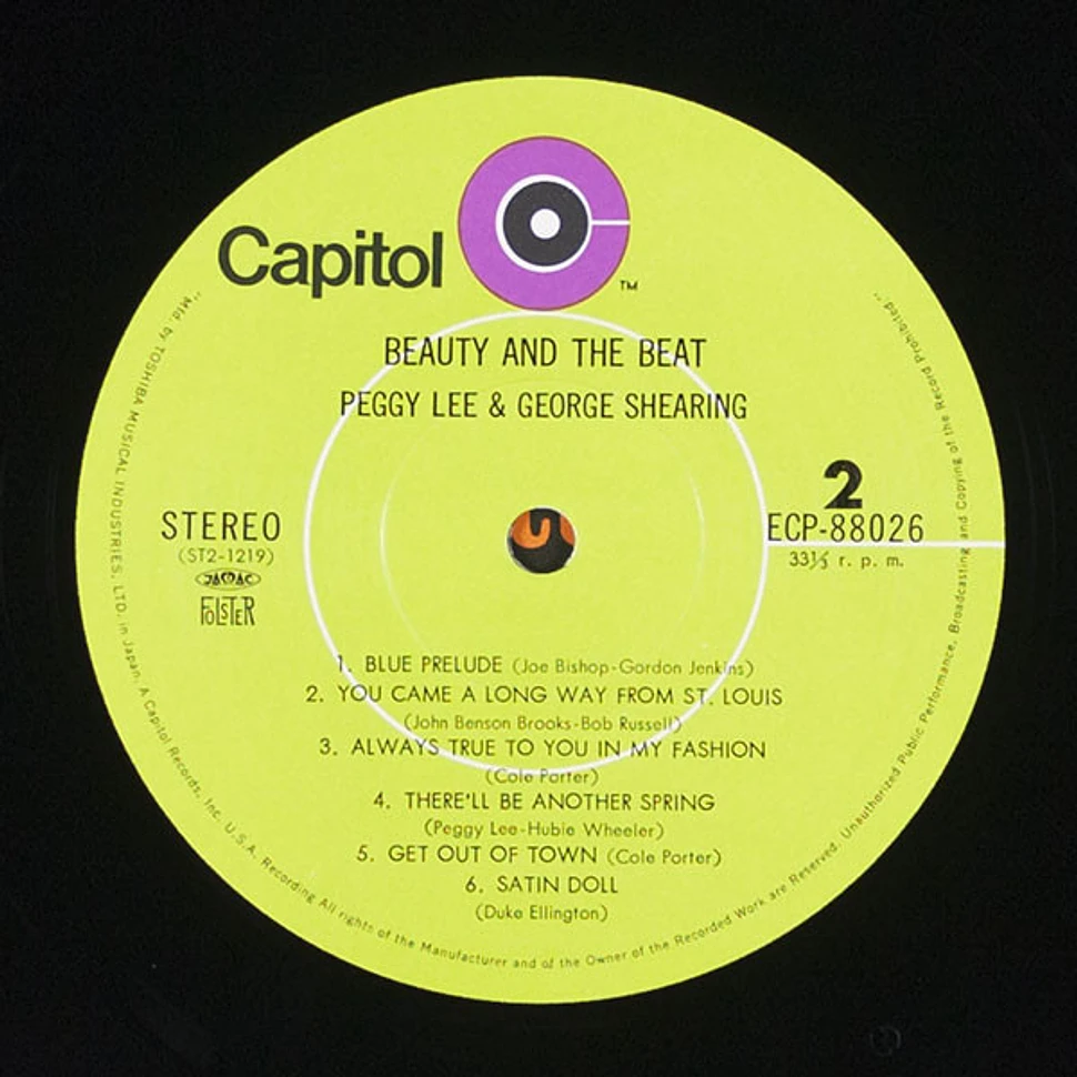 Peggy Lee / George Shearing - Beauty And The Beat! - Vinyl LP - 1972 - JP - Original | HHV