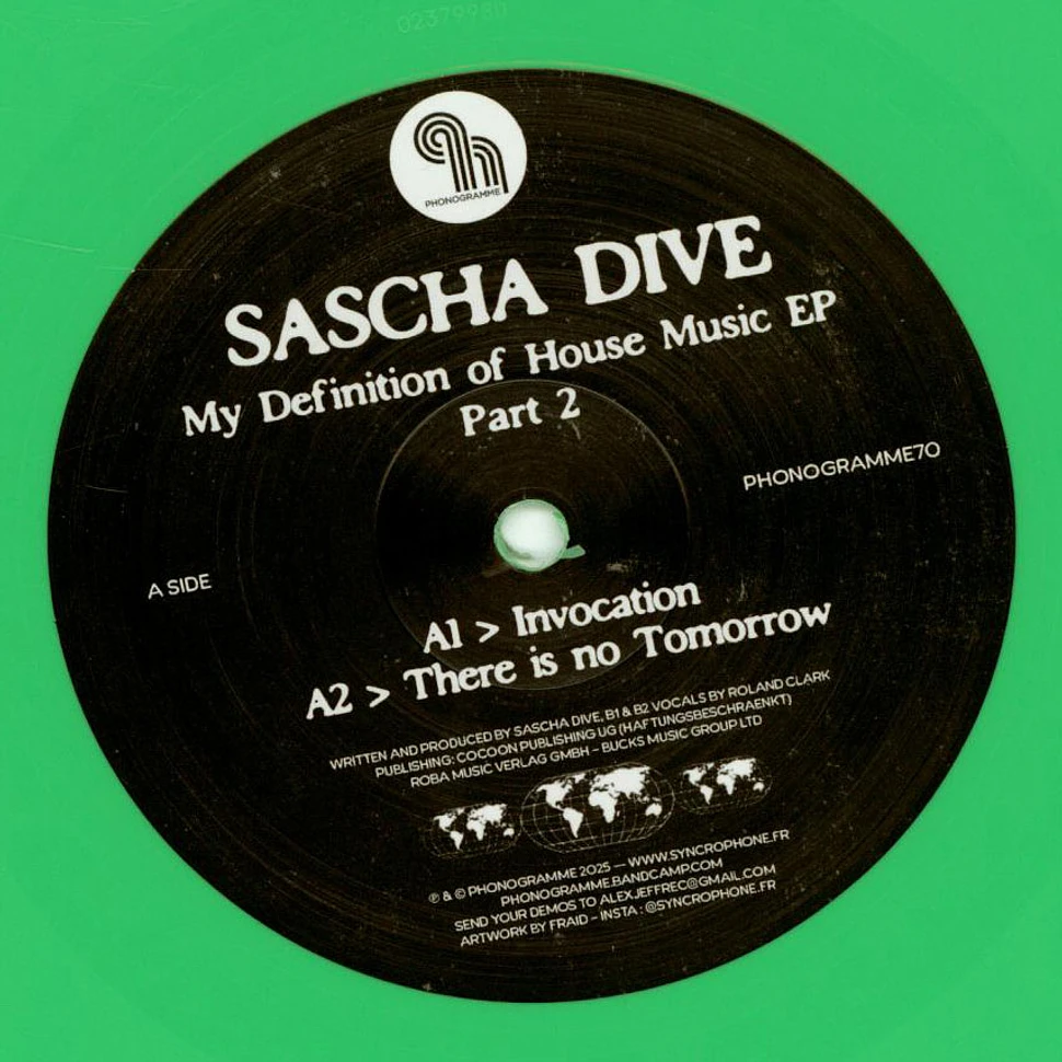 Sascha Dive - My Definition Of House Music Volume 2 - Vinyl 12" - 2026 ...