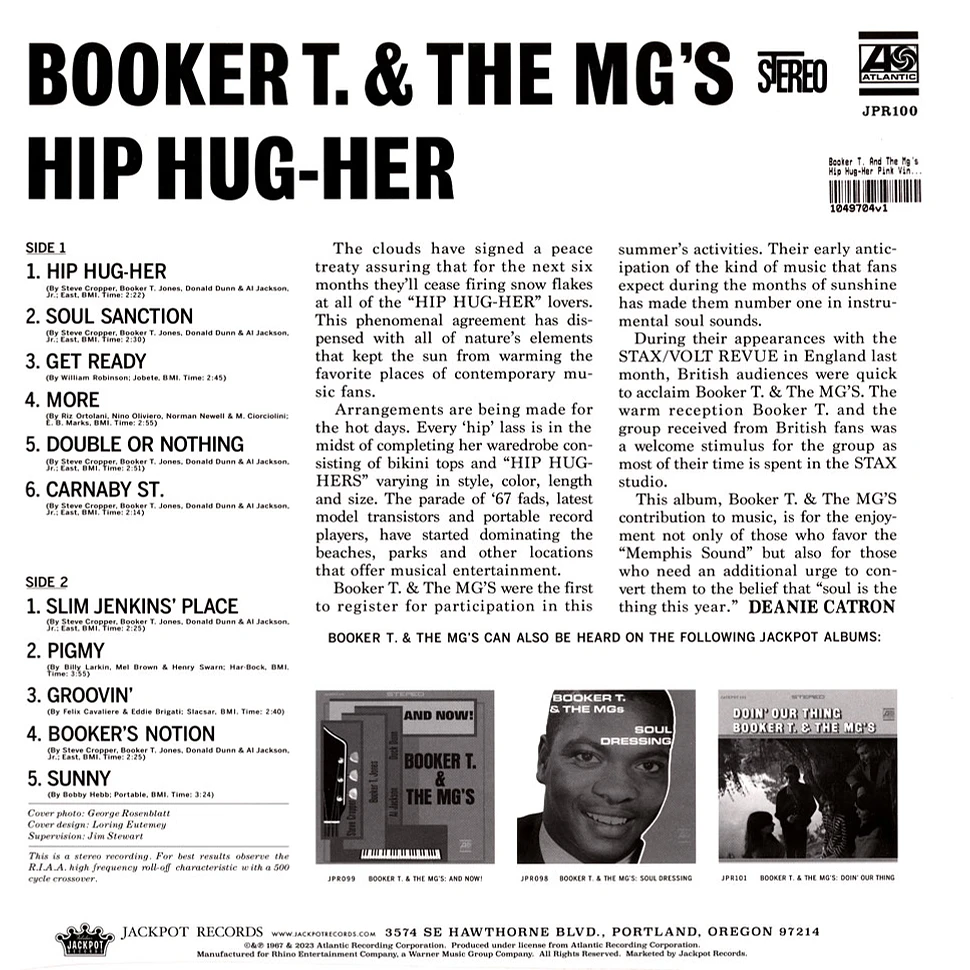 Booker T. And The Mg's - Hip Hug-Her - Vinyl LP - 1967 - US - Reissue | HHV