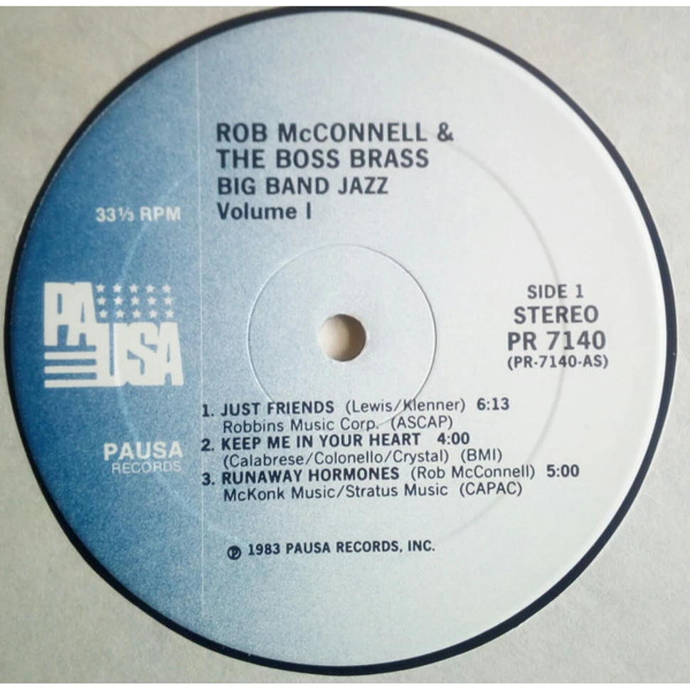 Rob McConnell & The Boss Brass - Big Band Jazz Volume 1 - Vinyl LP ...