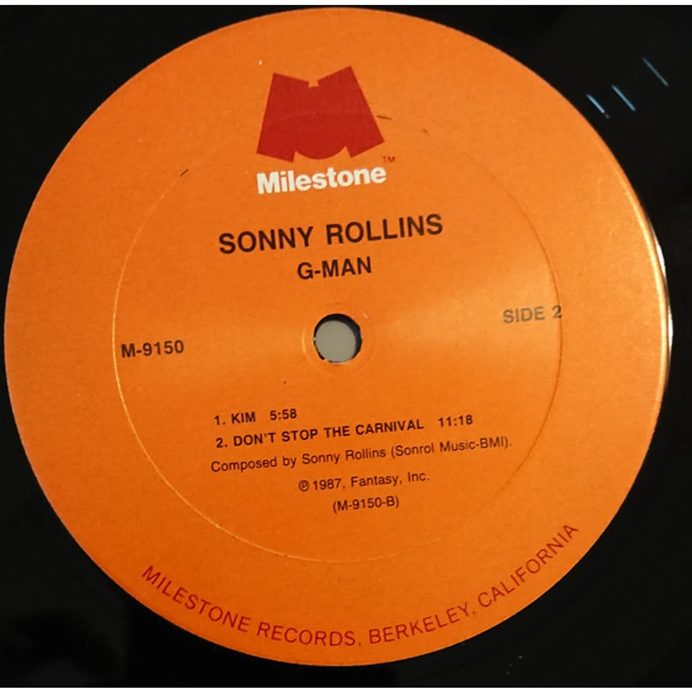Sonny Rollins - Sonny Rollins Plays G-Man And Other Music For The ...