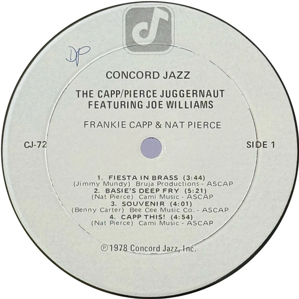 The Capp/Pierce Juggernaut Featuring Joe Williams - Live At The Century Plaza - Vinyl LP - 1978 ...