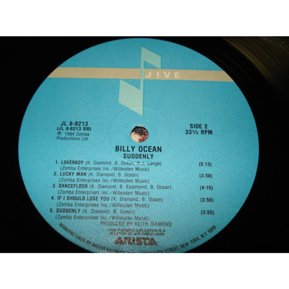 Billy Ocean - Suddenly - Vinyl LP - 1984 - US - Original | HHV