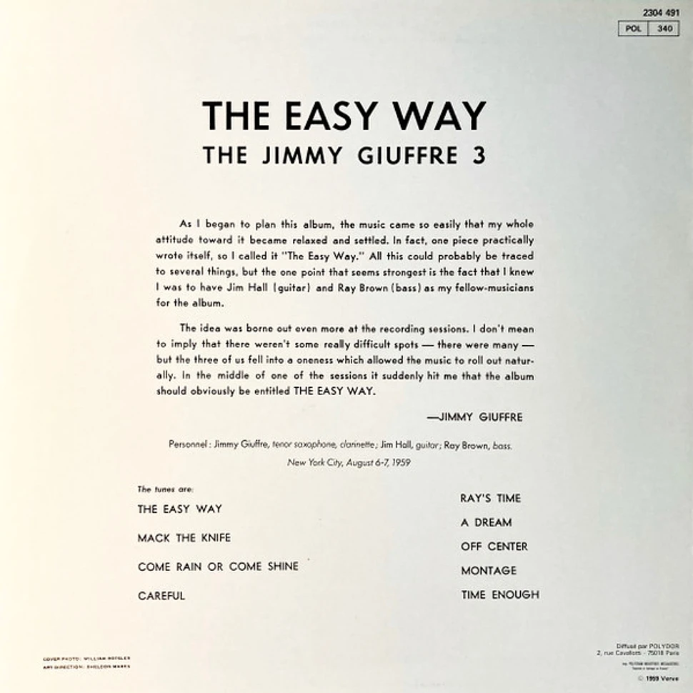 The Jimmy Giuffre Trio - The Easy Way - Vinyl LP - 1982 - FR - Reissue ...