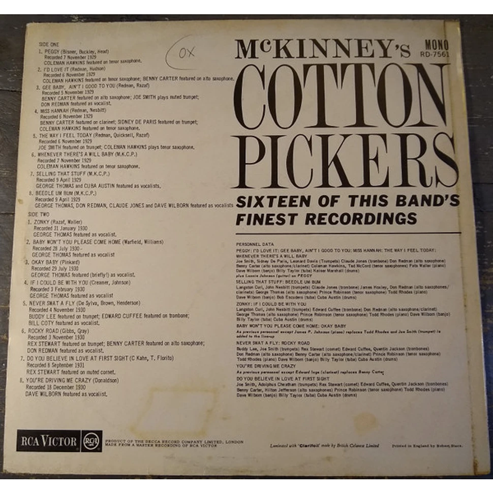 McKinney's Cotton Pickers - McKinney's Cotton Pickers - Vinyl LP - 1959 ...