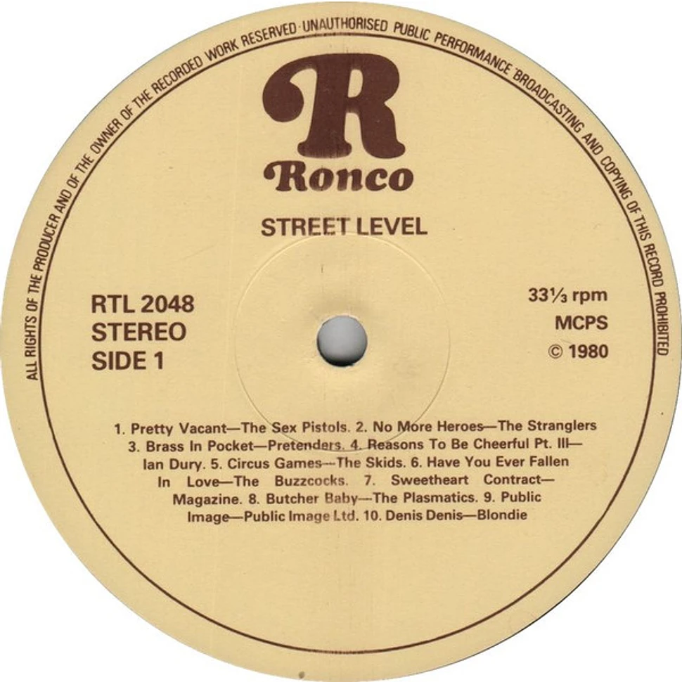 V.A. - Street Level (20 New Wave Hits) - Vinyl LP - 1980 - UK ...
